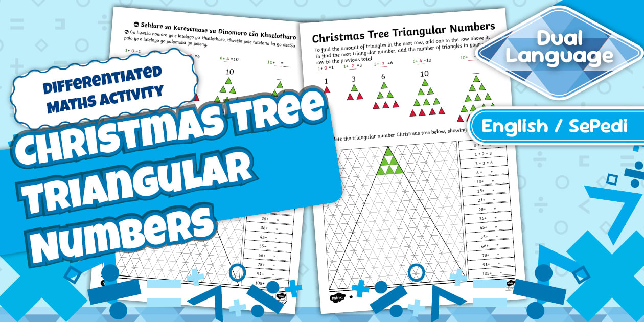 Grade 4 Maths Christmas Tree Triangular Numbers Sepedi
