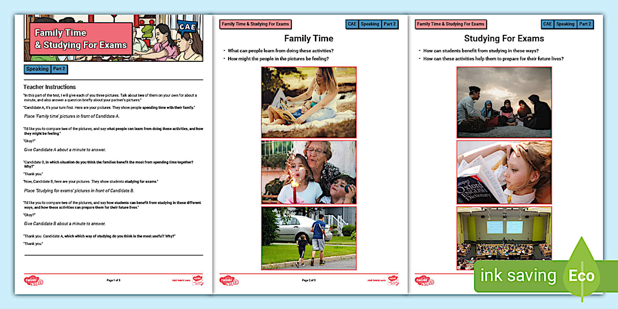 C1 CAE Speaking Part 2 Practice Activity (1) (teacher made)