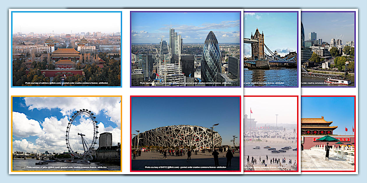 Editable London or Beijing Sorting Cards - Twinkl