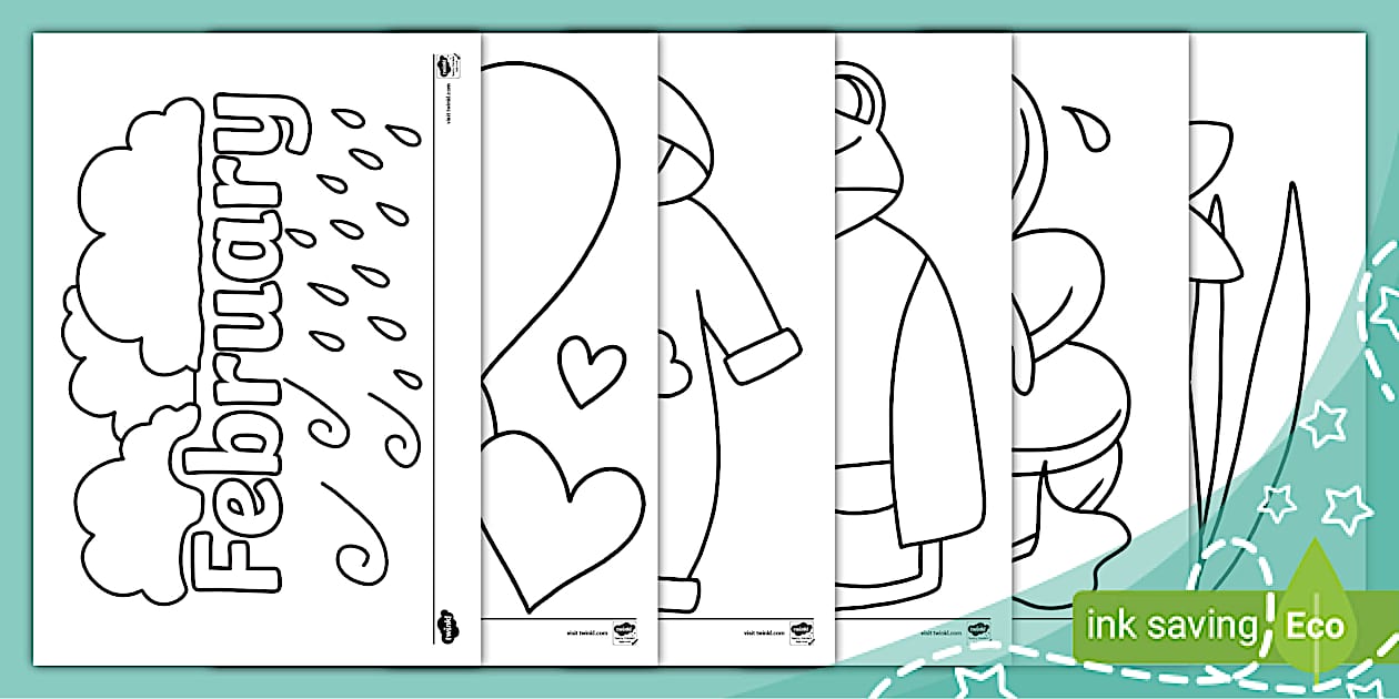 My First February Colouring Pack (teacher made) - Twinkl