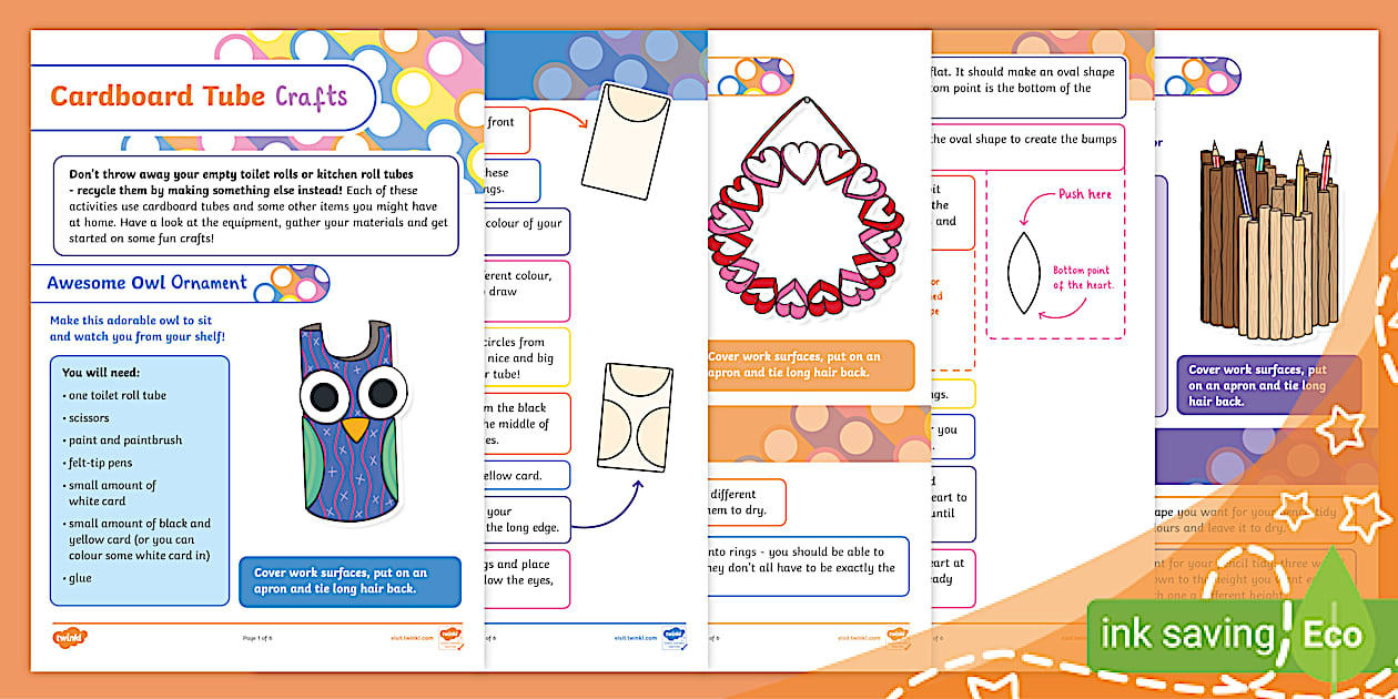 Cardboard Tube Crafts (Ages 5 - 7) (teacher made) - Twinkl