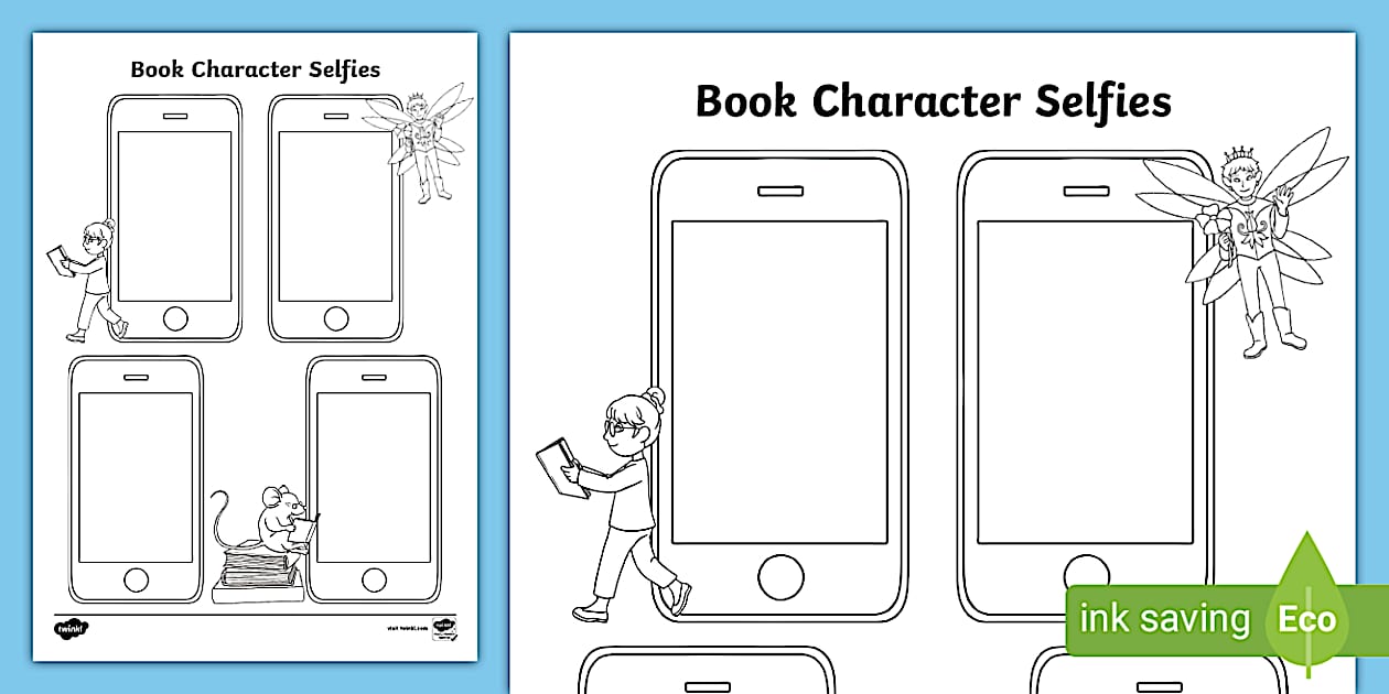 Book Character Selfies Activity Sheet | Twinkl - Twinkl
