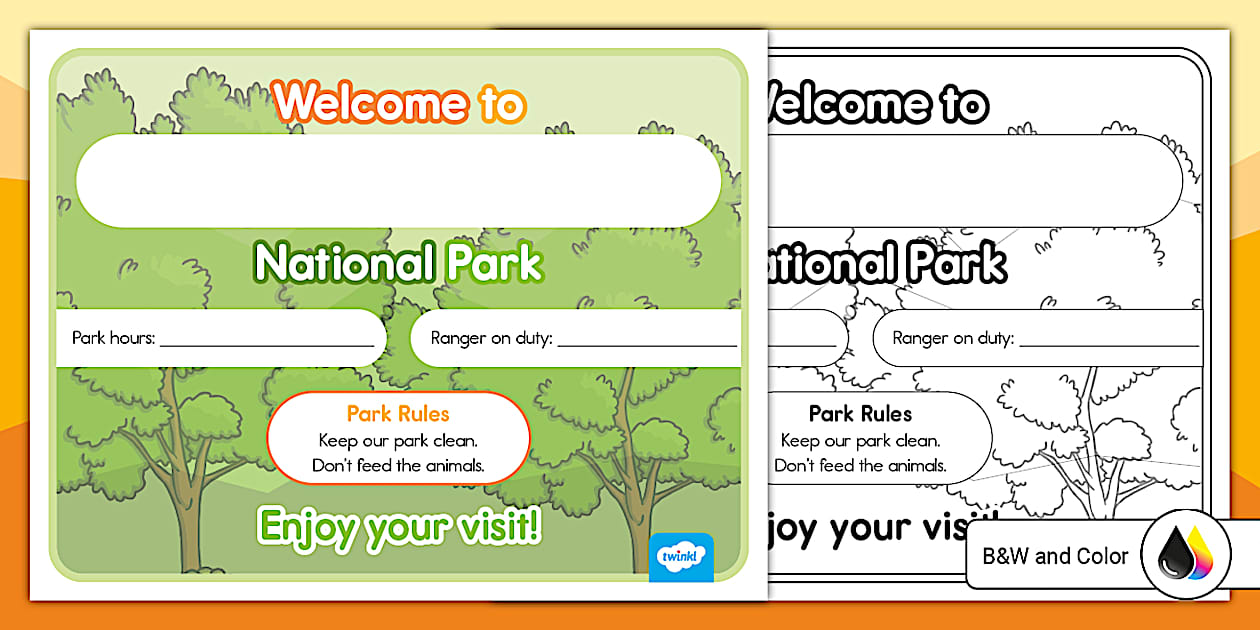 National Park Sign Template | National Parks | Twinkl USA