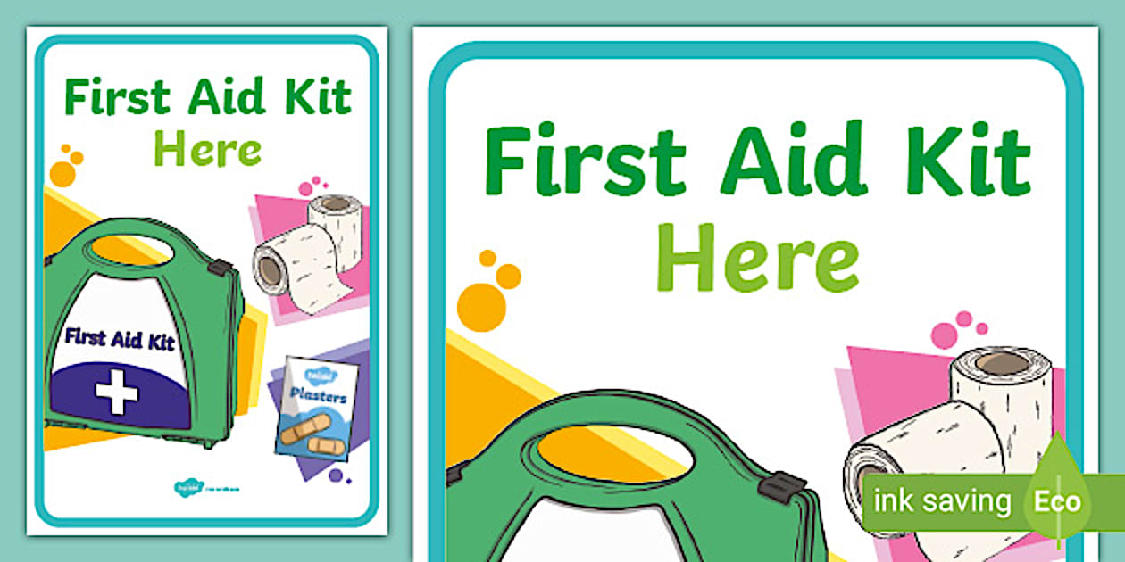 👉 First Aid Poster | First Aid Box Sign (teacher made)