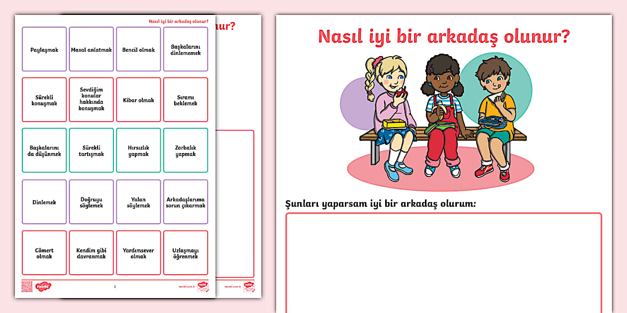 Nasıl İyi Bir Arkadaş Olunur? | Aktivite-Twinkl