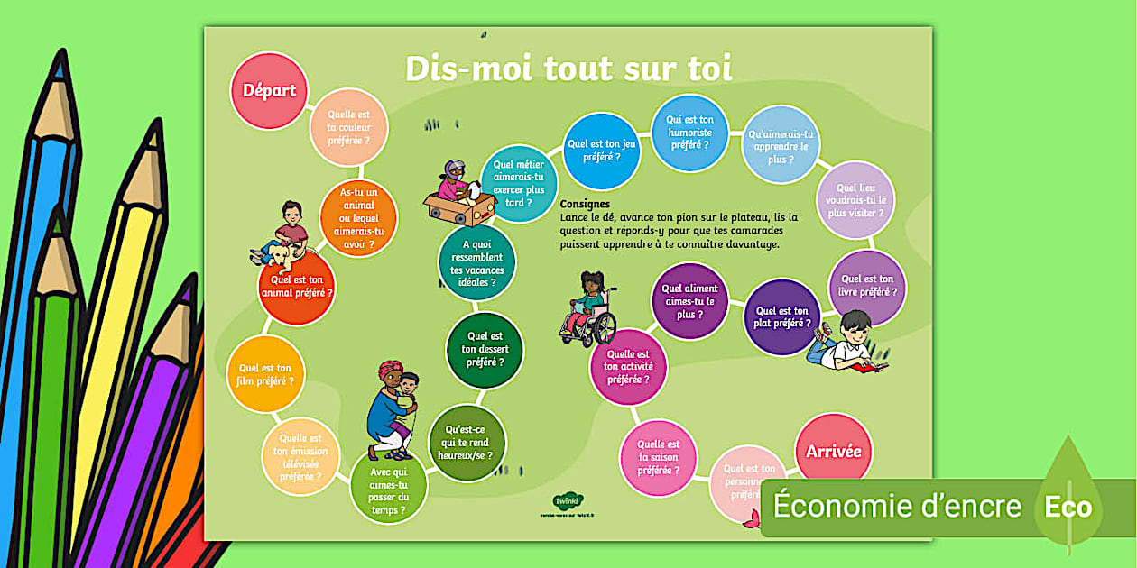 Jeu de plateau pour apprendre à se connaître - Twinkl