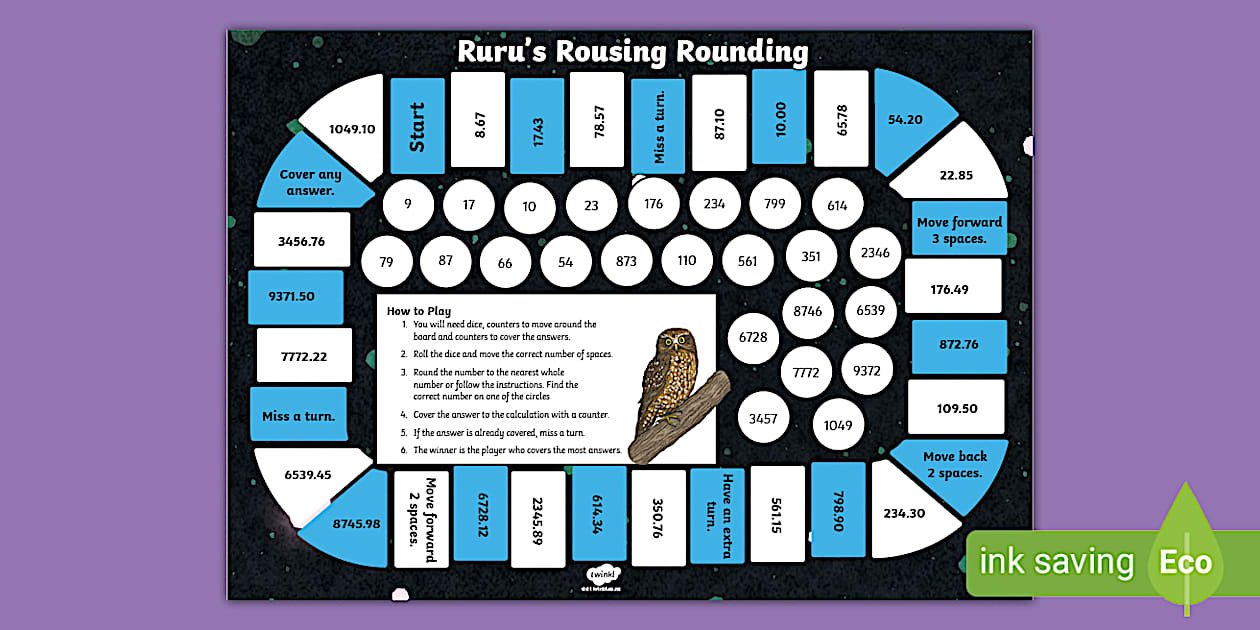 Ruru's Rousing Rounding Board Game (teacher made) - Twinkl