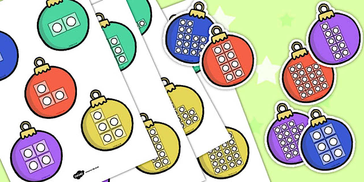 Black and White Bauble Counting Numbers (teacher made)