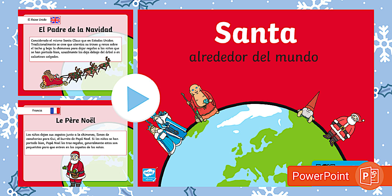 PowerPoint: Santa alrededor del mundo (teacher made)