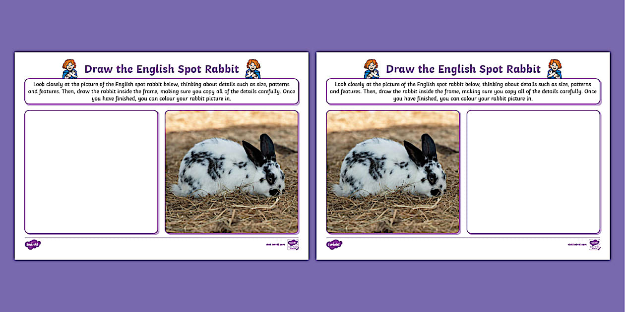 Draw the English Spot Rabbit Art Activity (Teacher-Made)