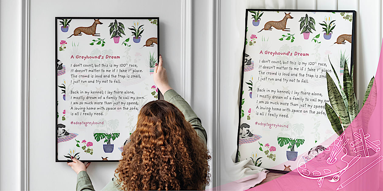 A Greyhound's Dream Poem Poster | Twinkl Art Gallery