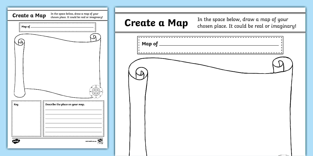 Create a Map Activity Sheet (teacher made) - Twinkl
