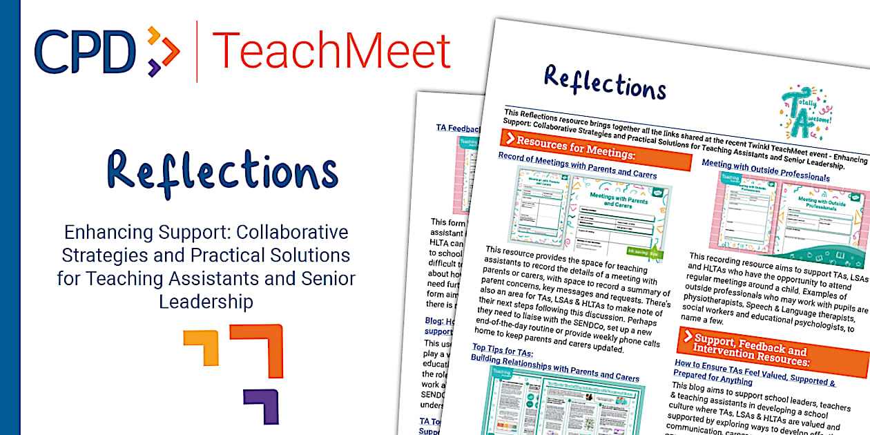 TeachMeet Reflections - Enhancing Support: Collaborative Strategies and