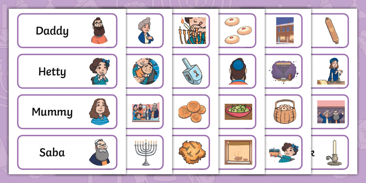 Hetty's Hanukkah Word Cards
