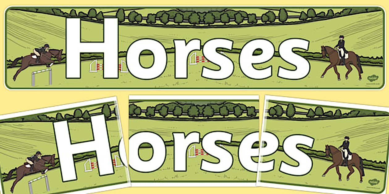 Horses Display Banner (teacher made) - Twinkl