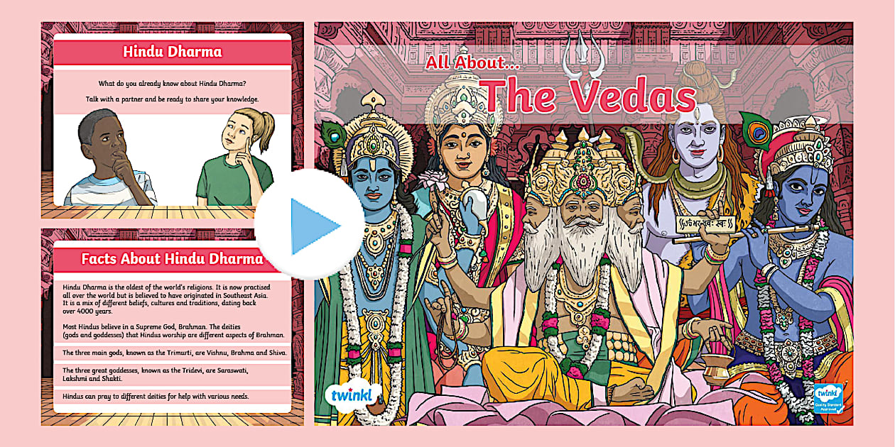 KS2 All About The Vedas PowerPoint (teacher made) - Twinkl