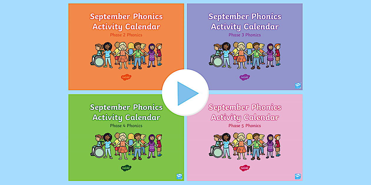 September Phonics Activity Calendar PowerPoint Pack - Twinkl