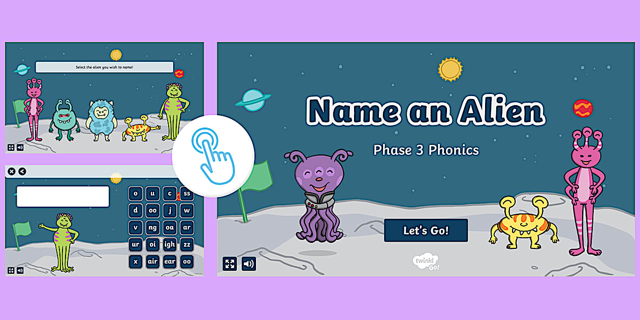 Name an Alien: Level 3 Phonics Game | Phonics Games Online