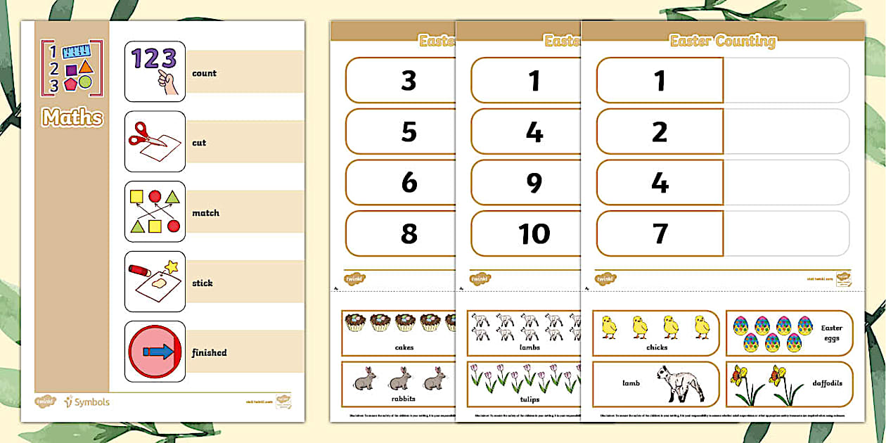 SEND Structured Steps Easter Count and Match to 10 - EYFS