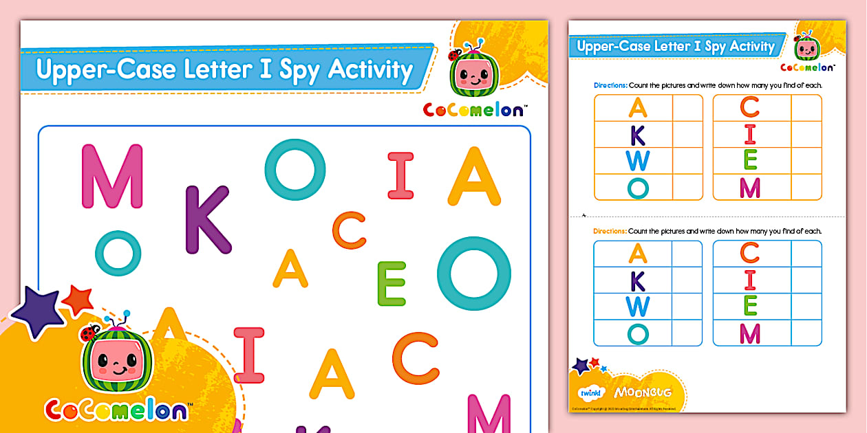 FREE! - CoComelon: Upper-Case Letter I Spy Activity - Twinkl