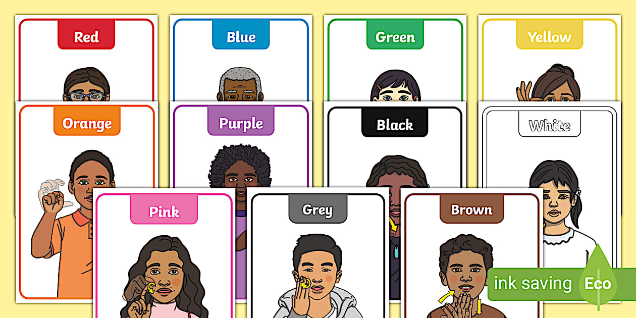 Editable New Zealand Sign Language Colours (teacher made)