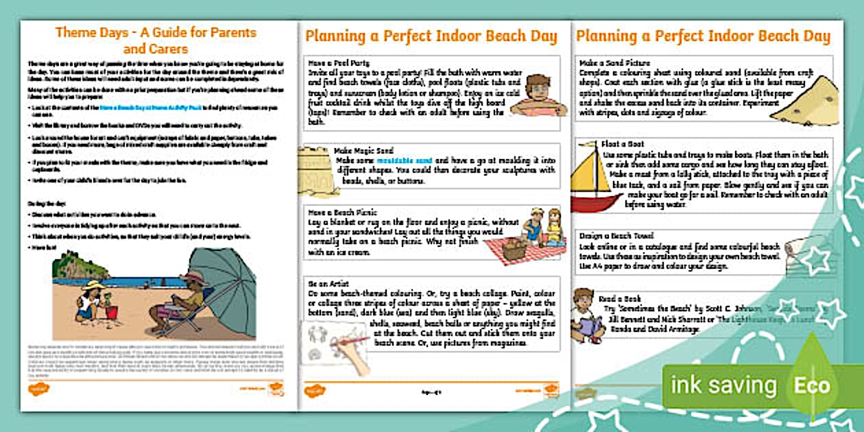 Beach Day Worksheet / Worksheet (teacher made) - Twinkl