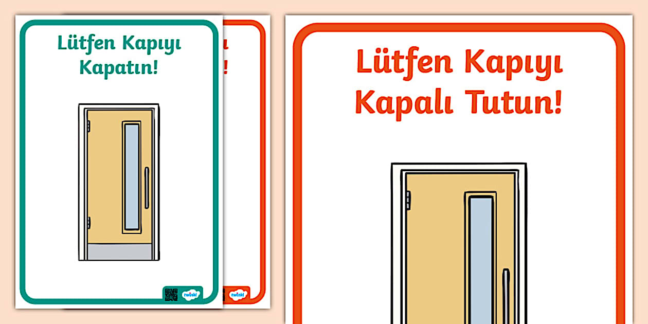 Lütfen Kapıyı Kapalı Tutun! | Poster (teacher made)