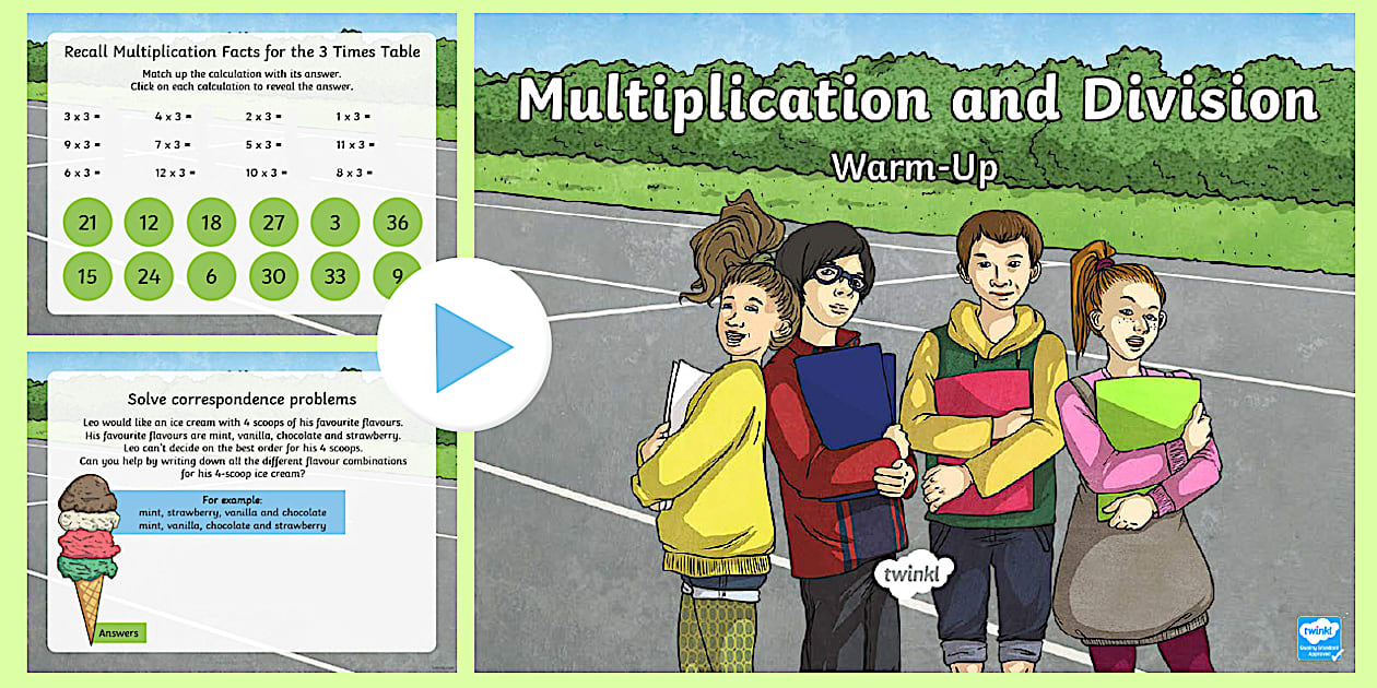 Year 3 Multiplication and Division Maths Warm-Up PowerPoint