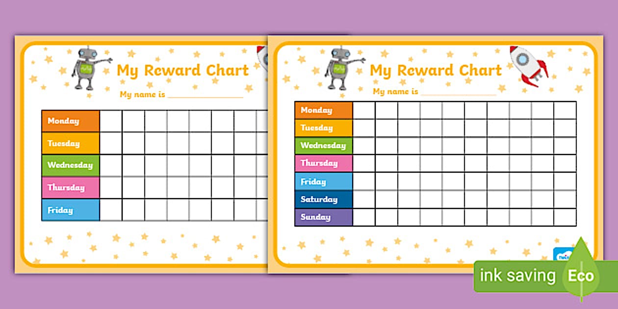 Editable My Reward Chart (Space) (teacher made) - Twinkl