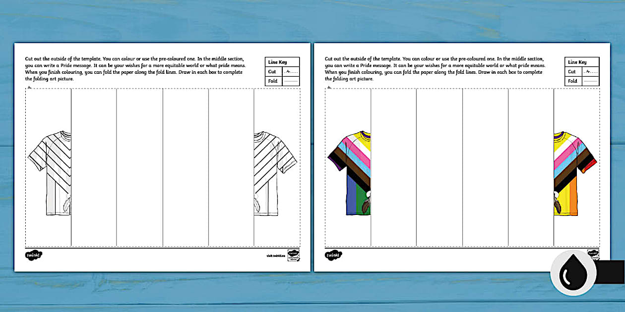 Pride T-Shirt Folding Activity - Pride Month Art Projects