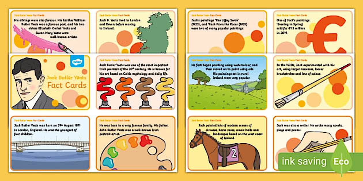 Jack Butler Yeats Fact Cards (teacher made) - Twinkl