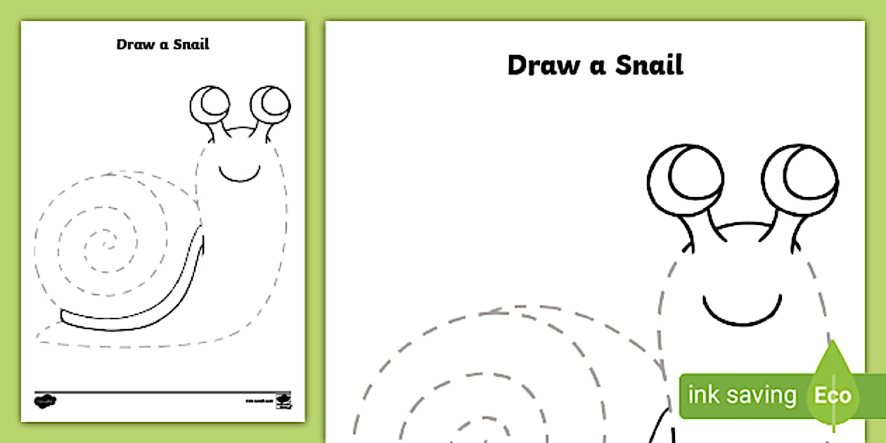 EYFS Draw a Snail Pencil Control Activity - Twinkl