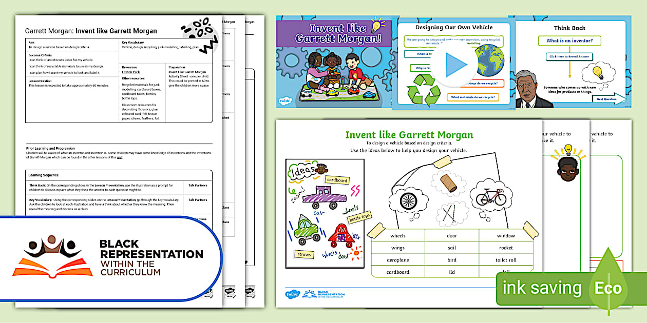 Garrett Morgan KS1: Invent like Garrett Morgan - Twinkl