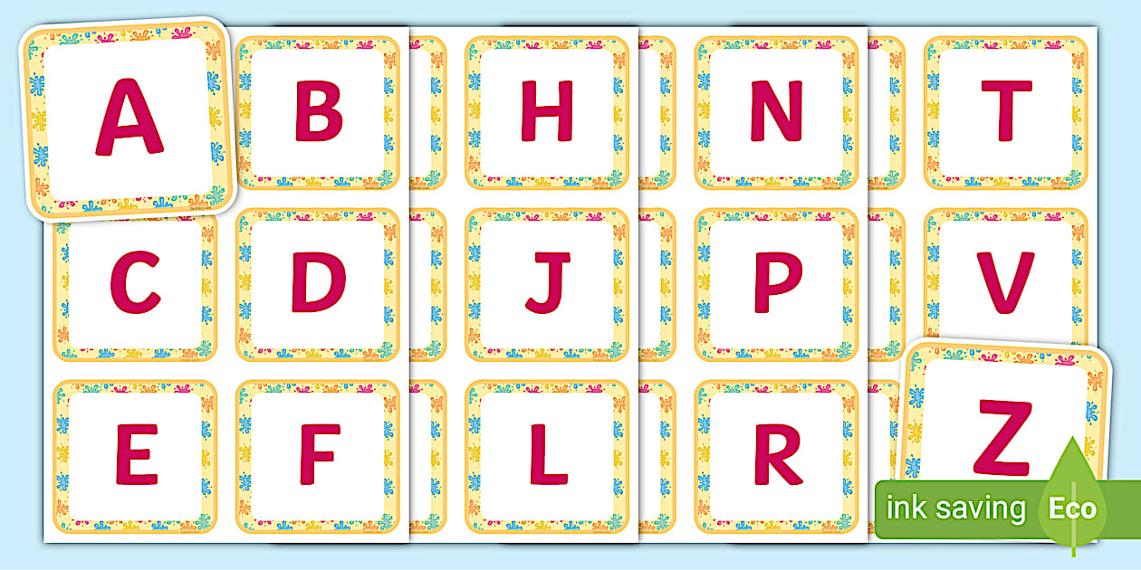 Uppercase Alphabet Cards (teacher made) - Twinkl