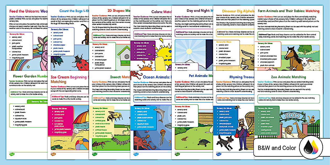 Sensory Bin Activity Pack (Teacher-Made) - Twinkl
