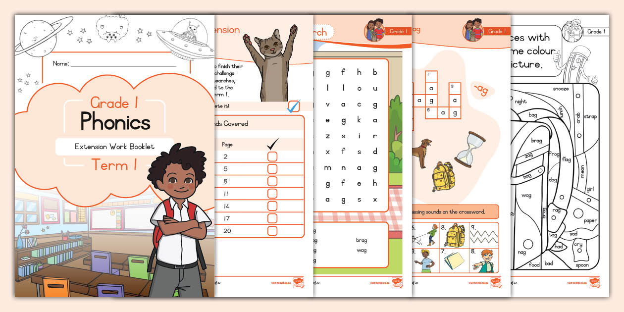 Gr 1 Phonics - T1 - Extension Work Booklet (CAPS Aligned)