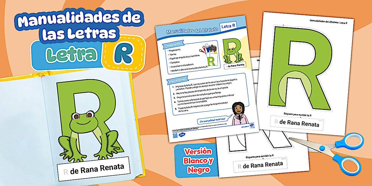 Manualidad | Letra | R | Mayúscula | letras | lectoescritura