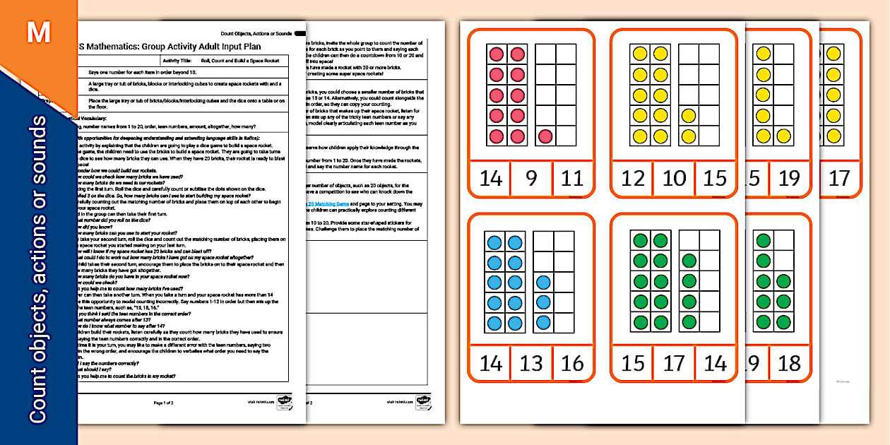 EYFS Maths Build a Rocket Adult Input Plan and Resource Pack