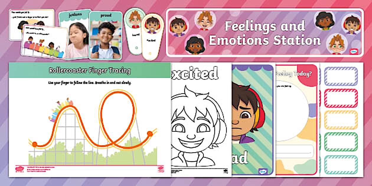 Feelings and Emotions Station Display Pack (teacher made)