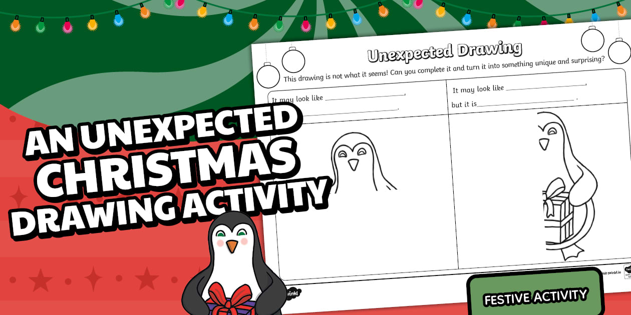 An Unexpected Christmas Drawing Activity