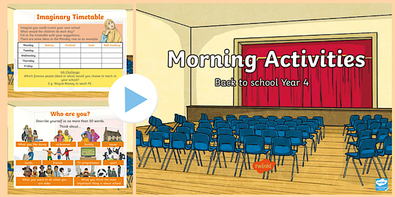 Year 4 Back to School Morning Activities PowerPoint - Twinkl