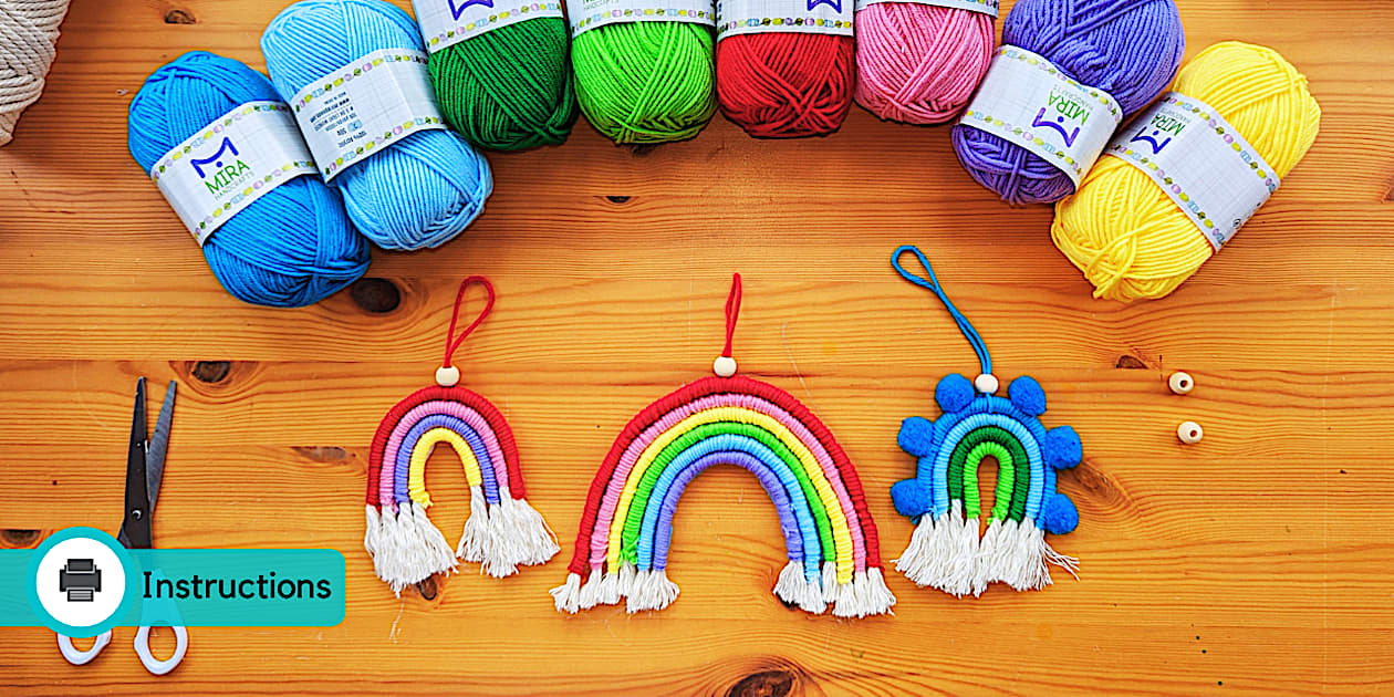 Macramé Rainbow Craft - Twinkl
