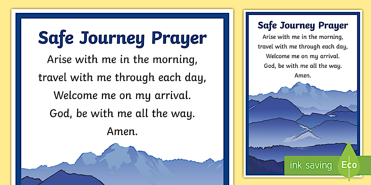 Safe Journey Prayer Display Poster - Twinkl