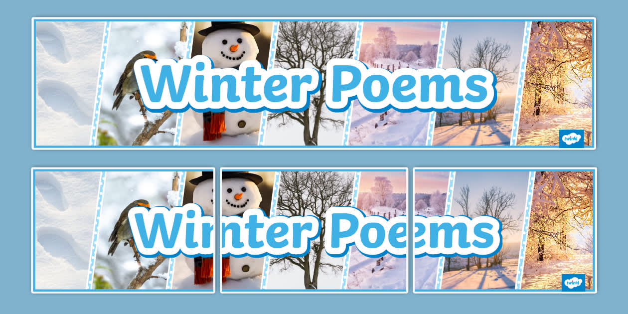 Winter Poems Photo Display Banner - Twinkl - KS2 - Twinkl