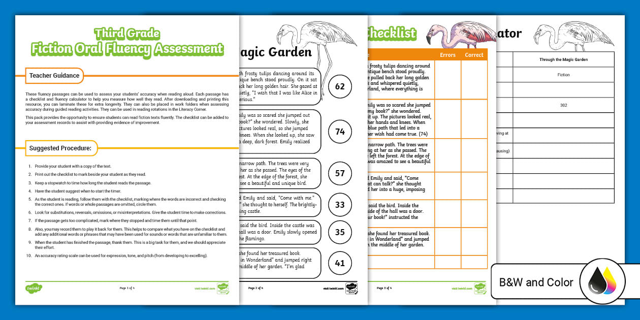 Fiction Oral Fluency Assessment: Through the Magic Garden