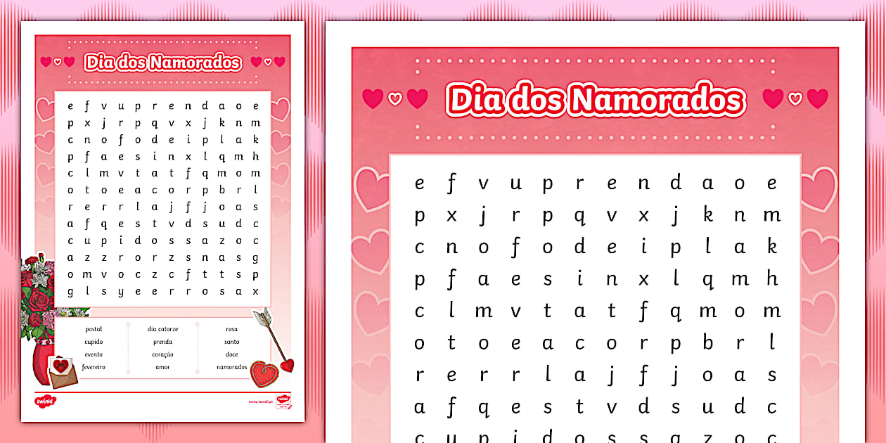 Dia de São Valentim: Palavras Cruzadas (teacher made)