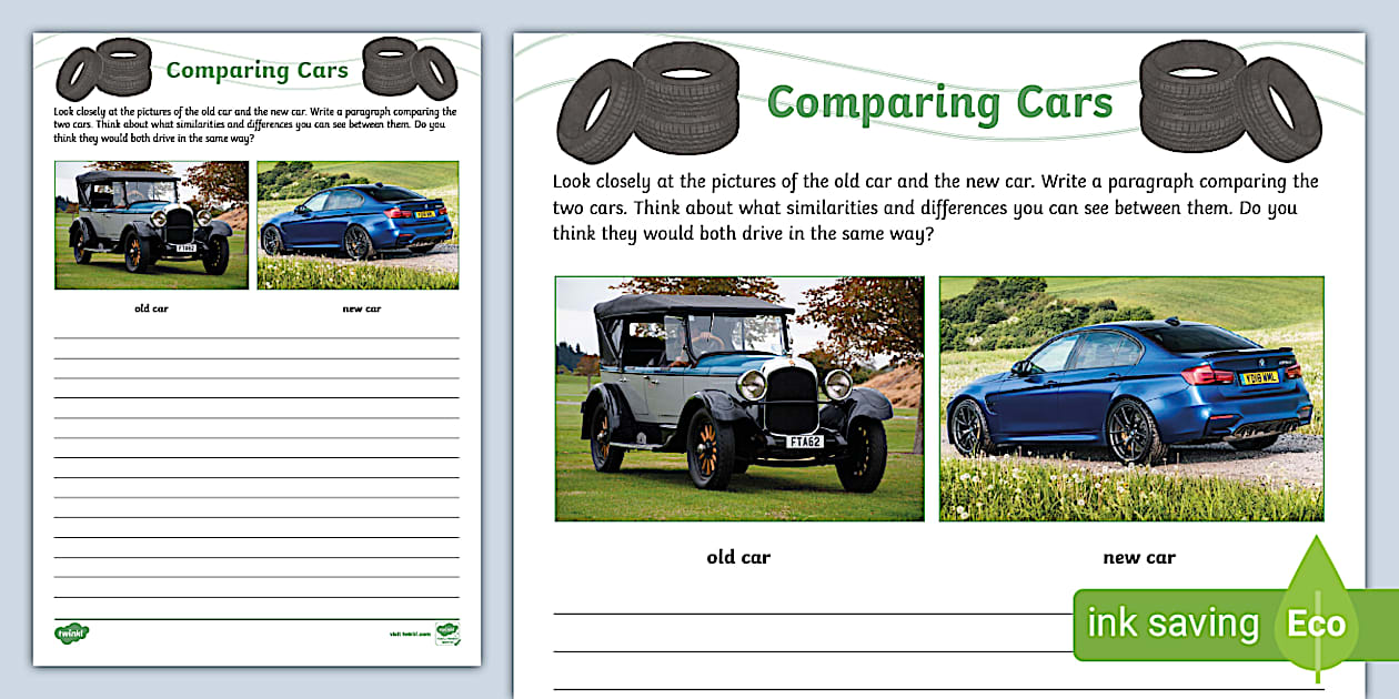 Cars Comparison Activity (teacher made) - Twinkl