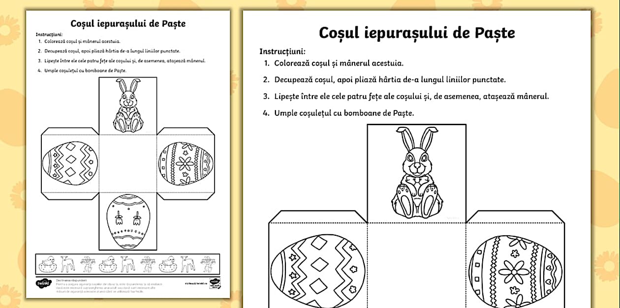 Coșul iepurașului de Paște – Activitate practică