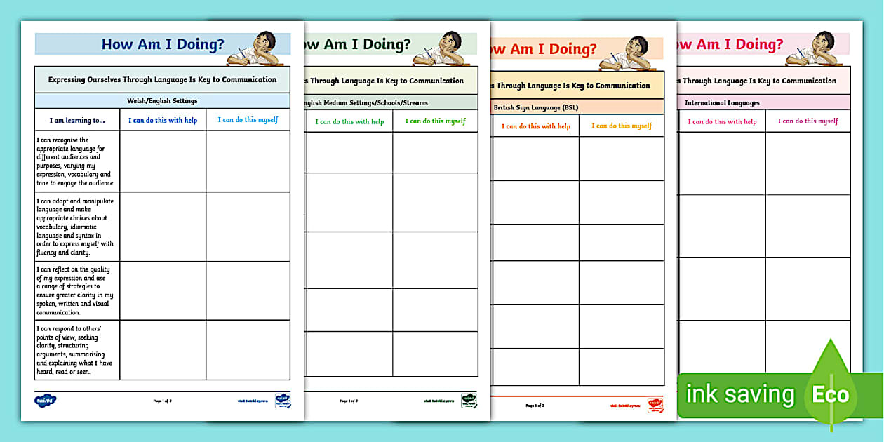 PS3 Child Speak Assessment Sheet: Expressing Ourselves Through Languages Is