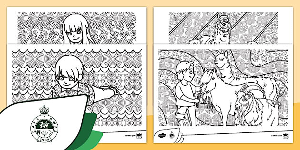 Spring Festival: Petting Area Colouring Sheets - Twinkl